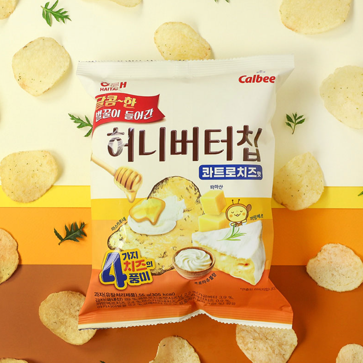 *[Haitai] Honey Butter Chips Quattro Cheese (96g)* – marketvan.ca